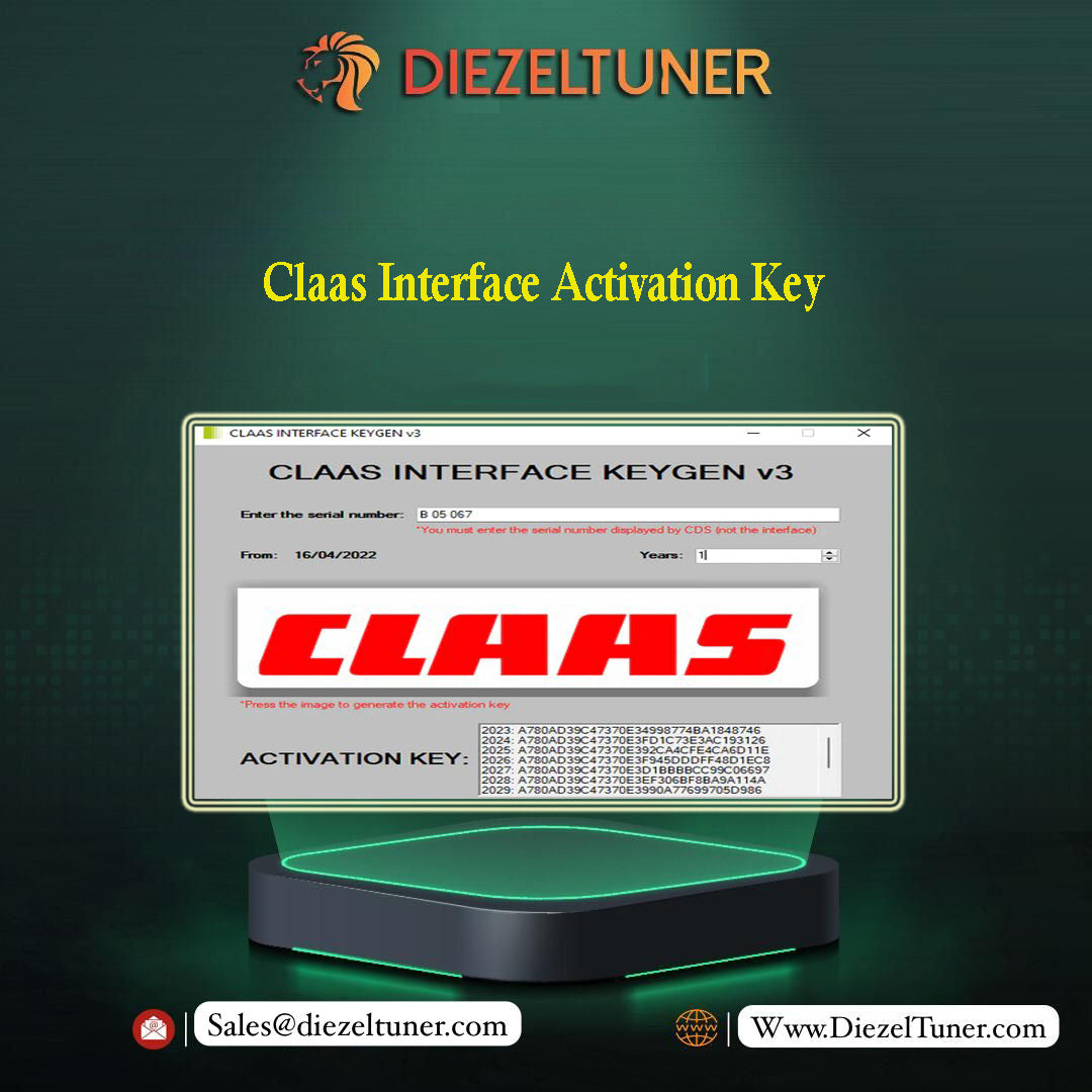 Claas Interface Activation Key Professional - Diagnostic Tool Activation